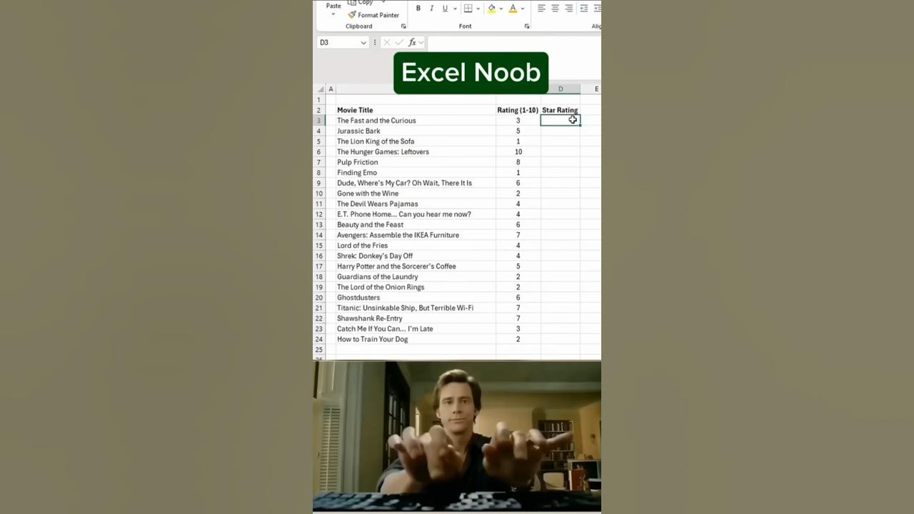 How to Star ⭐ Rating in Excel🤯 #excel #spreadsheetmagic #excelshortcuts #exceltips #shorts # ...