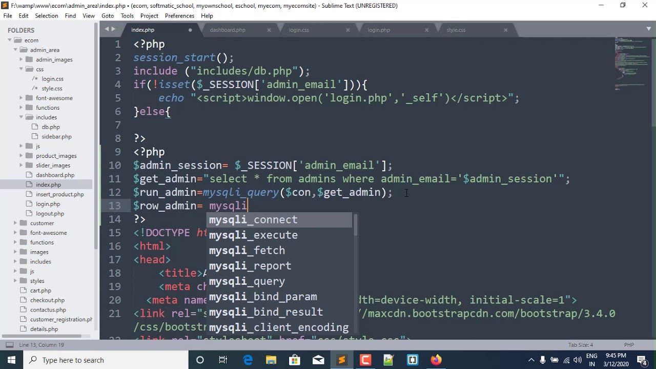 18-Work On Admin Profile Option | Multivendor Ecommerce Website PHP | Section 3 - YouTube
