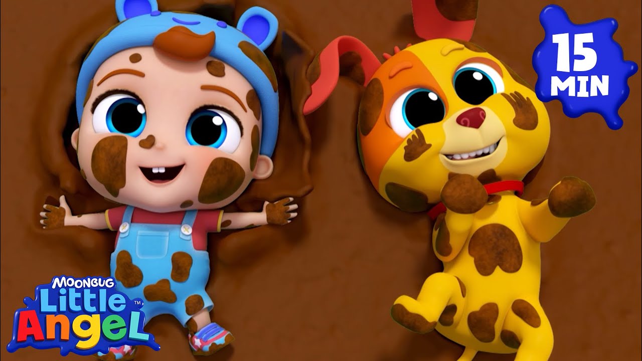Fun in the Mud With BINGO!🐕 | 15 MIN LOOP | Little Angel | Kids Songs ...