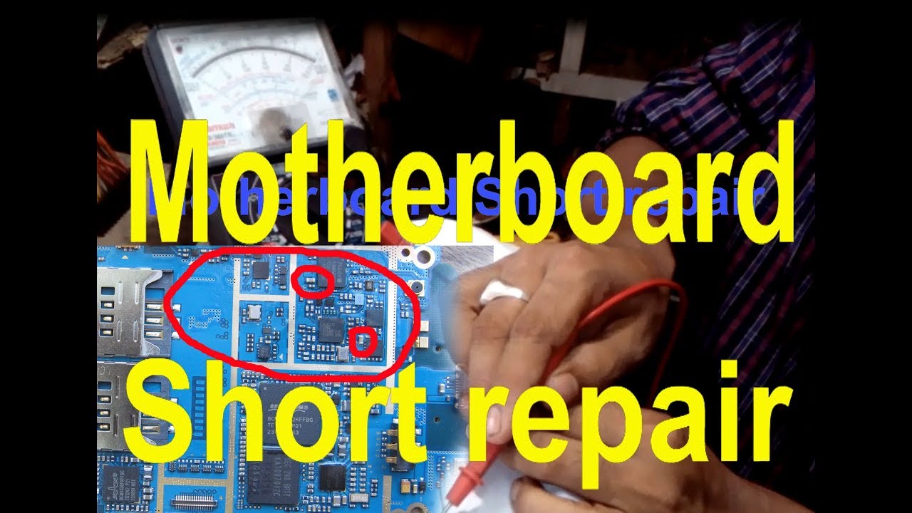 mobile phone motherboard short repair solution - YouTube
