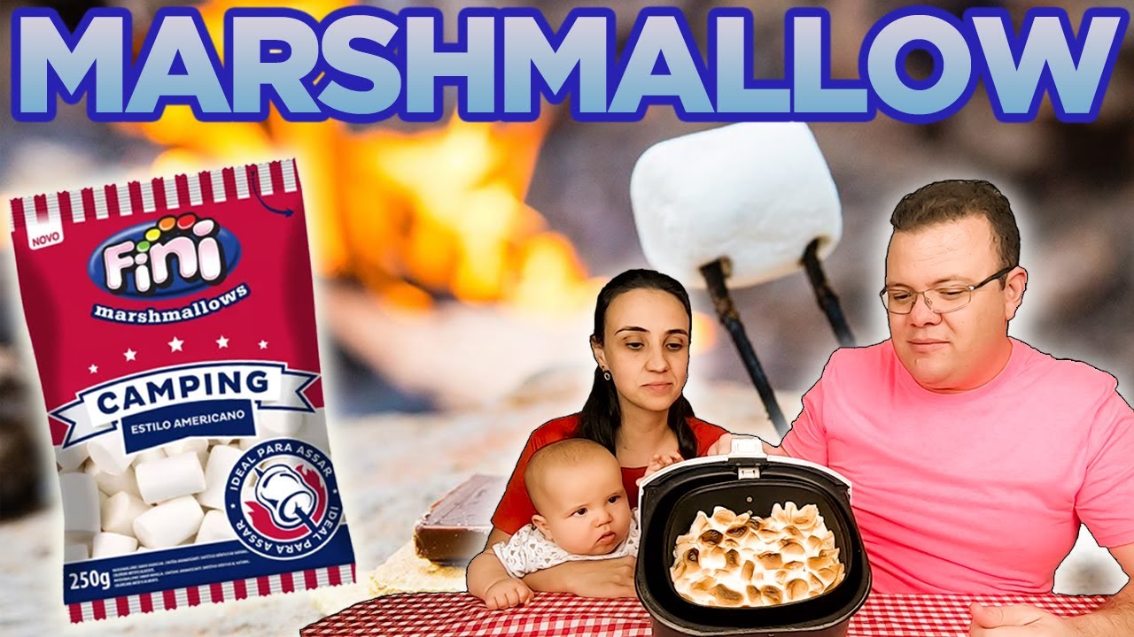 Como Assar Marshmallow FINI Camping de Fogueira sabor Chocolate na Air ...