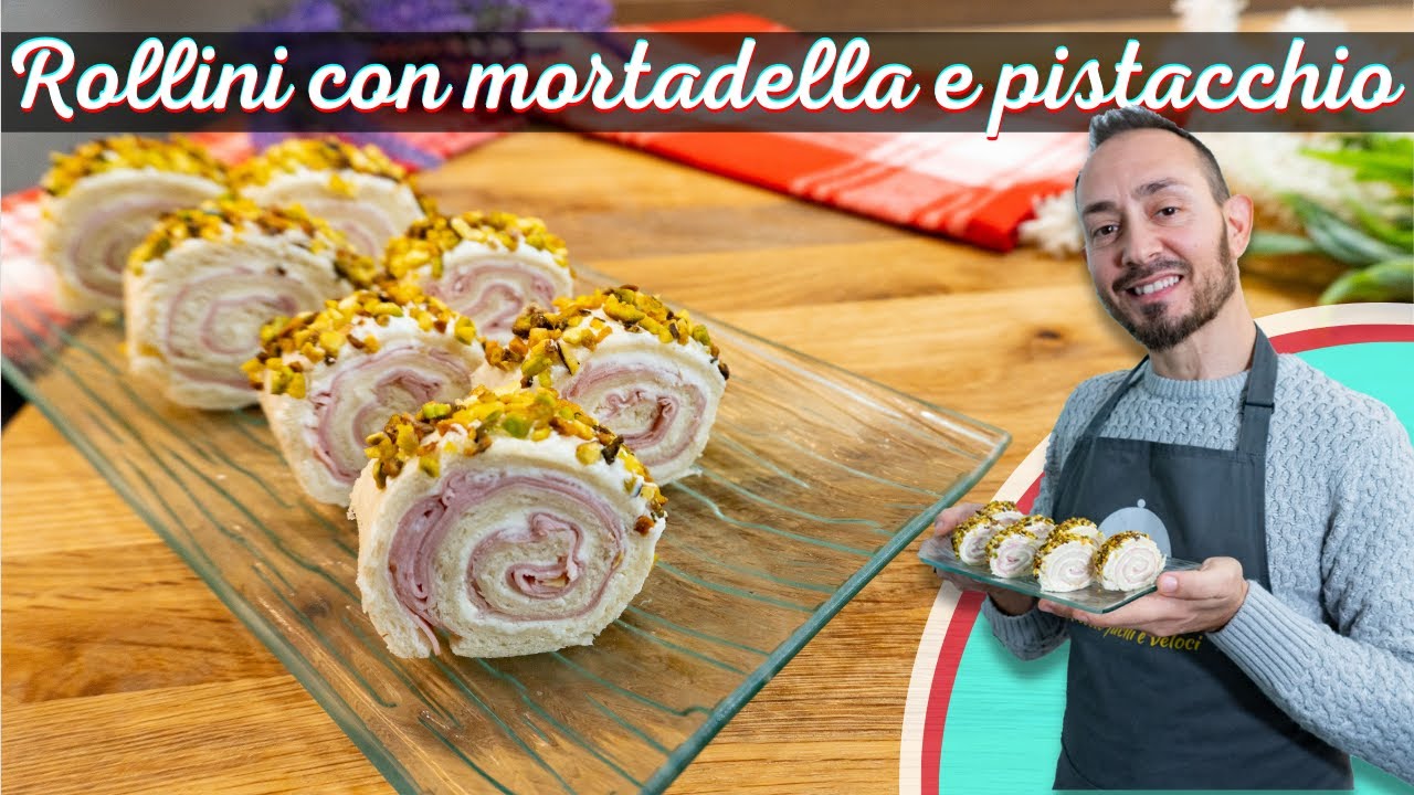 Rollini con mortadella e pistacchio per un antipasto veloce - YouTube