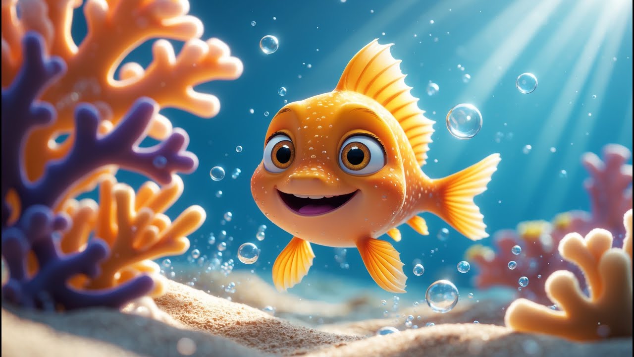 Little Fish Song - Fun Kids Song with Cute Fish | Swim, Run & Sing ...