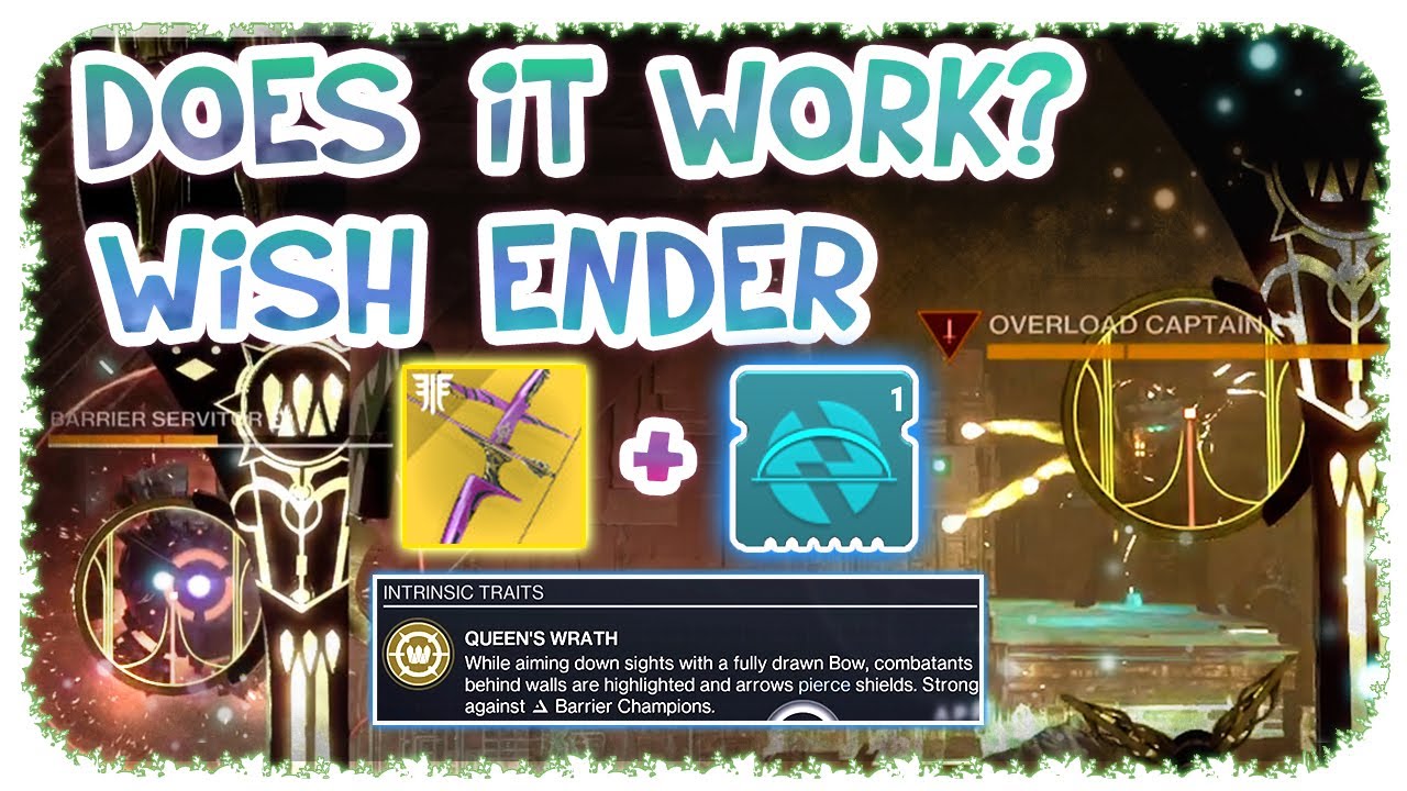 Does Wish Ender Work On Overload and Barrier Champions? Destiny 2 - YouTube