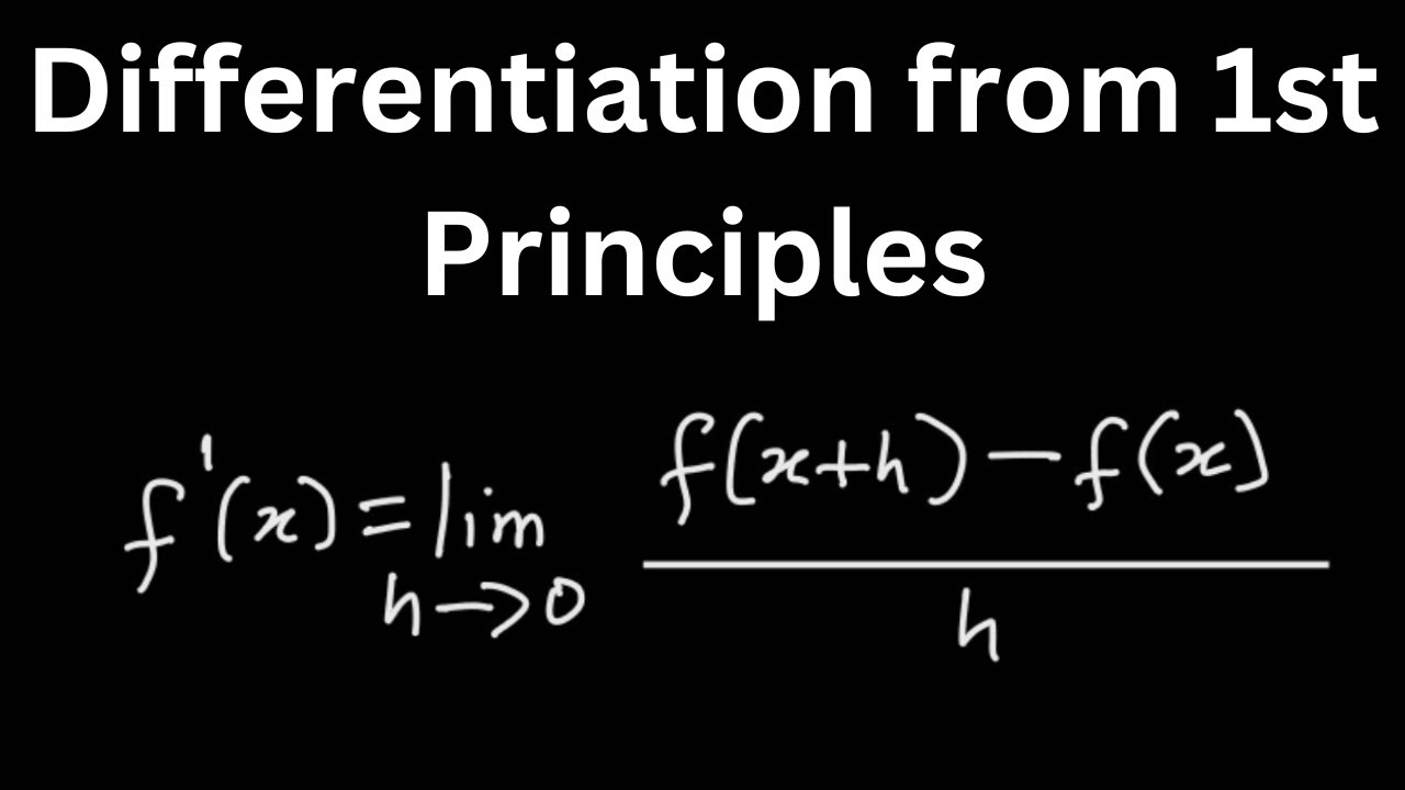 How to Differentiate functions by 1st Principles method. - YouTube