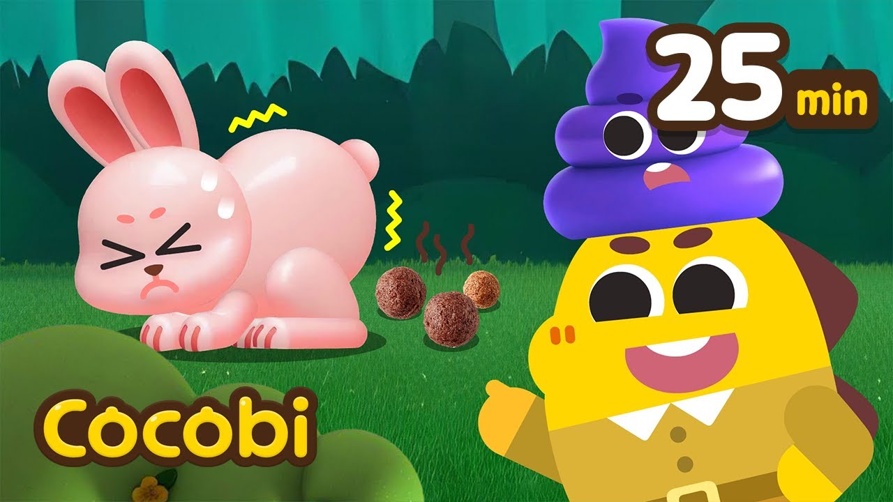 Animal Poop Shapes and Colors Song🐇 | Cocobi Kids Songs & Nursery ...