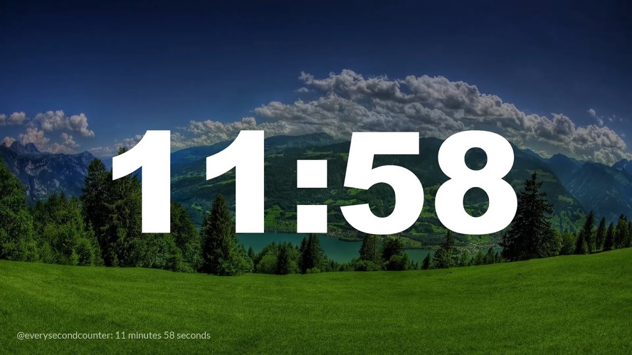 11 minutes 58 seconds [718 secs] clock timer countdown || Alarm Focus ...