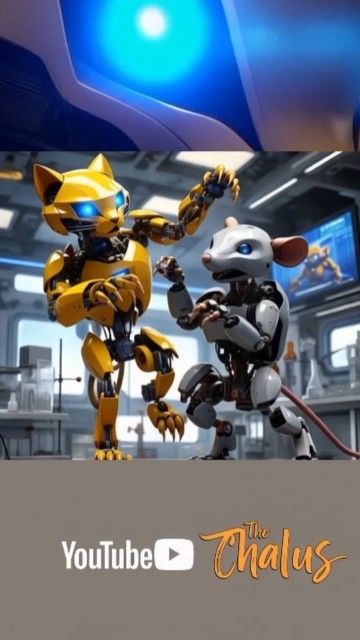 The final battle between the robot mouse and the robot cat #cat #mouse ...