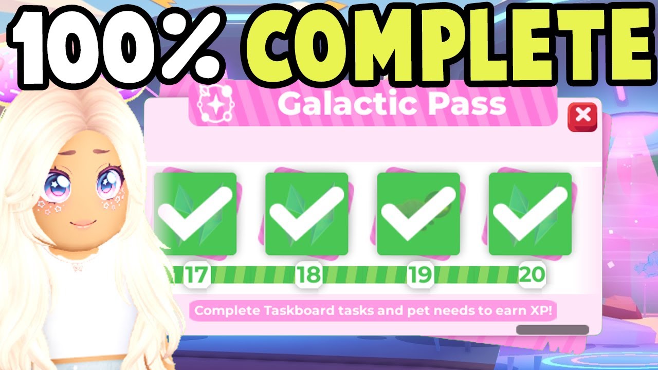 Completing ALL 20 Galactic Pass Levels in Adopt Me! - YouTube