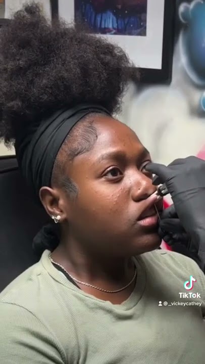 Vickey Cathey gets a face piercing😱 #shorts - YouTube
