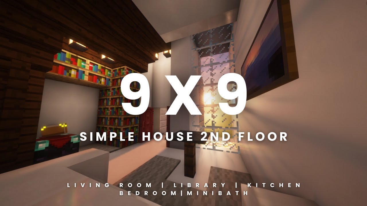 Made SIMPLE HOUSE 9X9 in Minecraft With 2ND Floor - YouTube