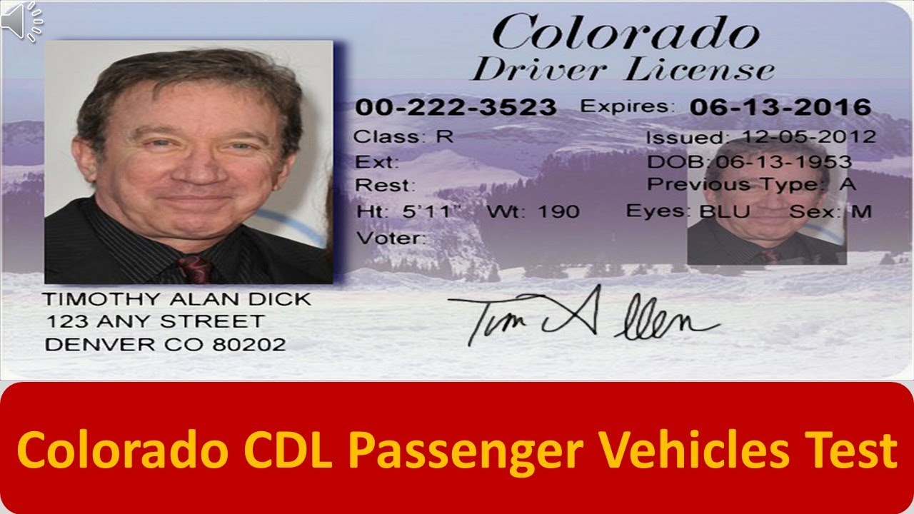 Colorado CDL Passenger Vehicles Test - YouTube