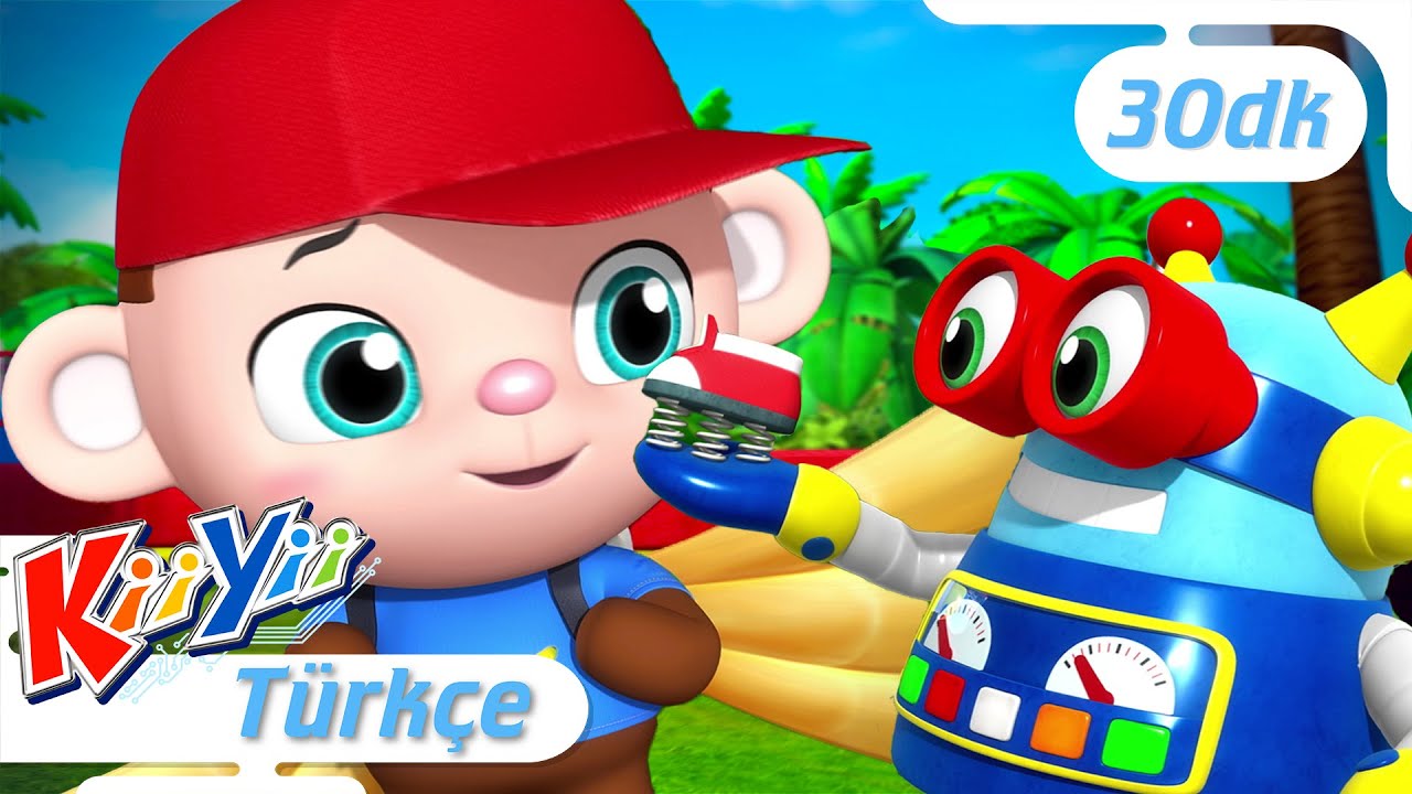 5 Küçük Maymun | KiiYii Türkçe | Çizgi Film - Bebek Şarkıları - YouTube