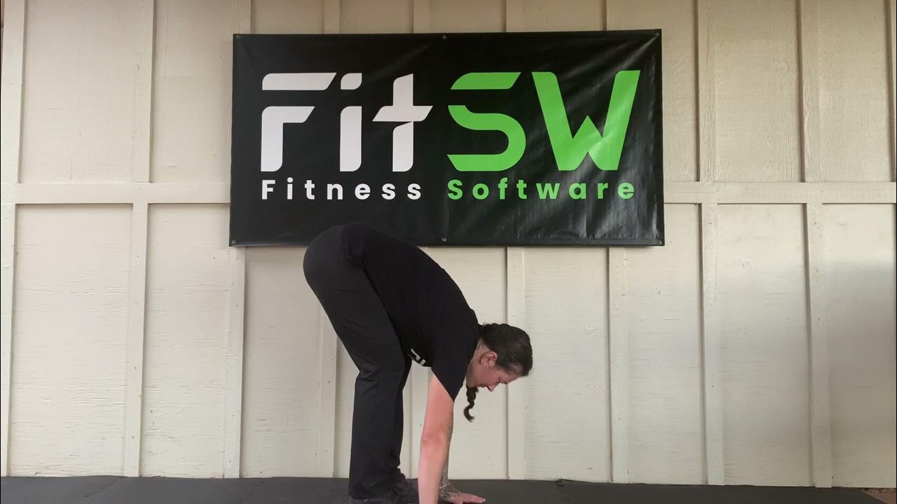 Standing Modified Forward Bend Exercise Demo How-to - YouTube