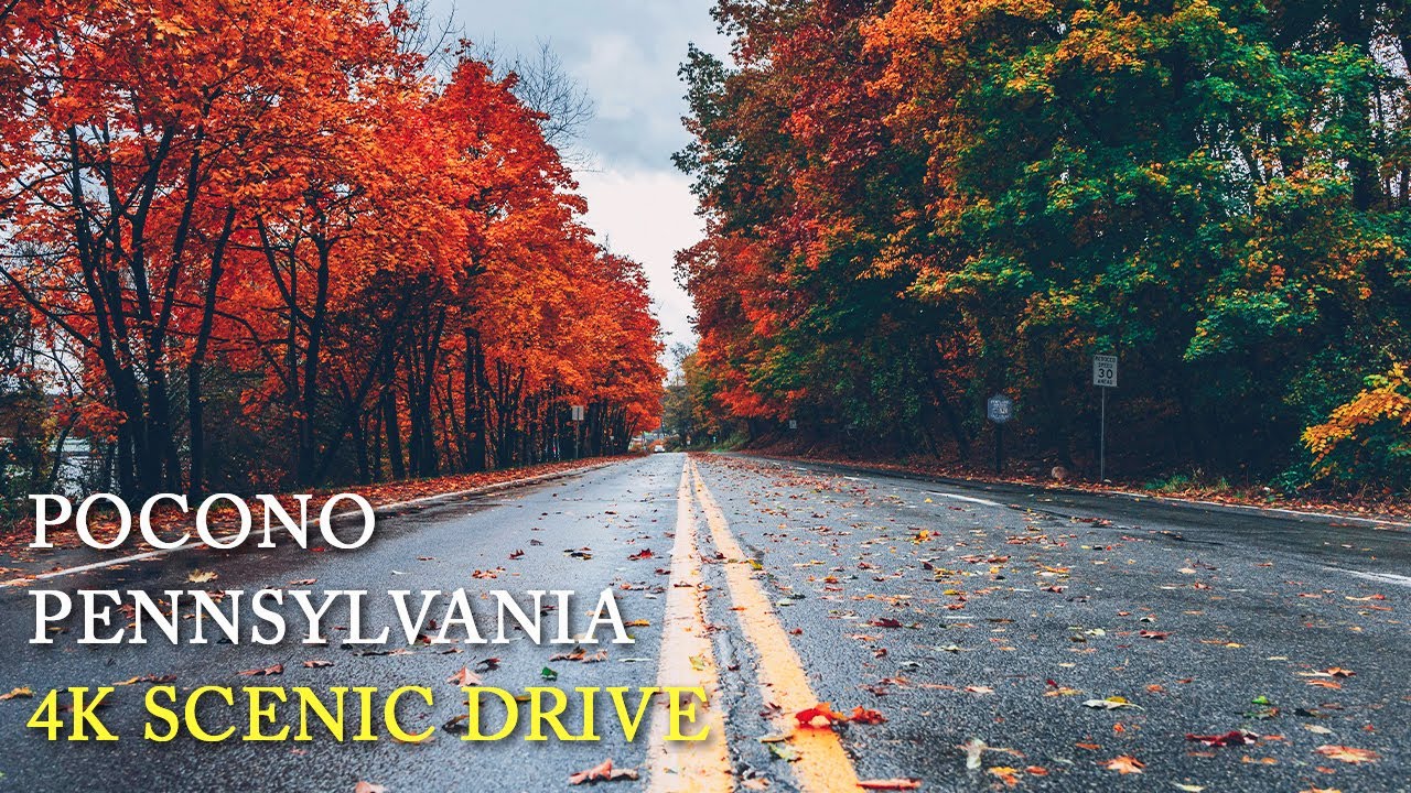 4K Scenic Drive Pocono Pennsylvania - YouTube