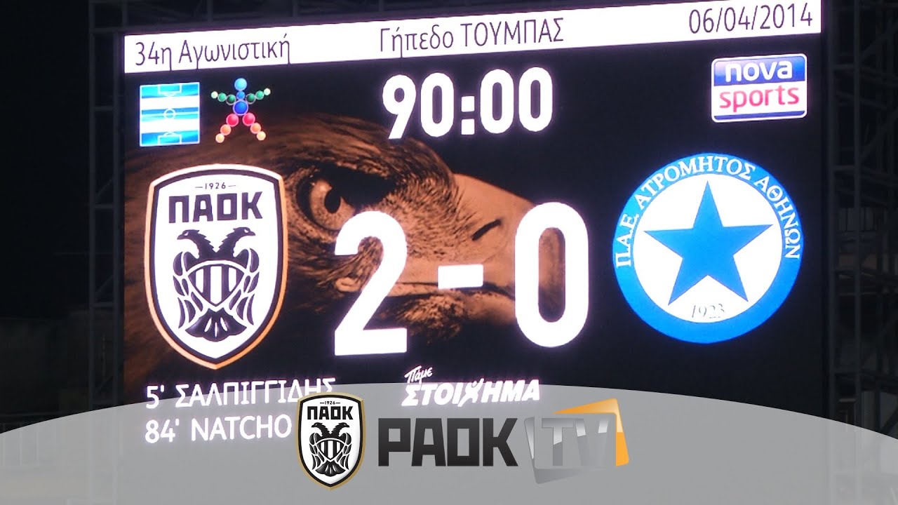 Η παρακάμερα του ΠΑΟΚ Vs Ατρομητος 2-0 - PAOK TV - YouTube