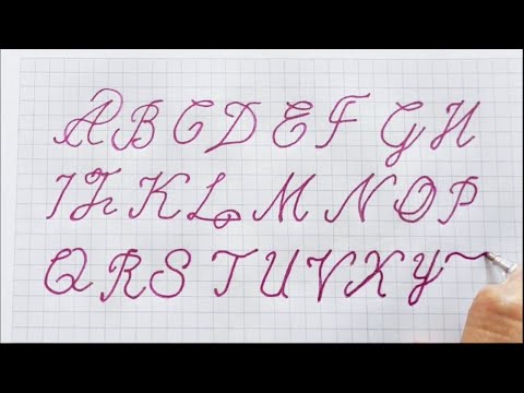 How to write Calligraphy - Alphabet with a pencil - Handwriting - kaligrafik el yazısı alfabe yaz