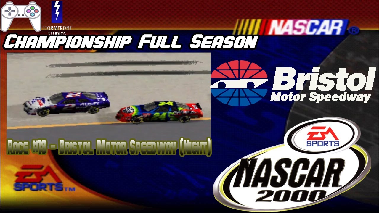 NASCAR 2000 (PS1) - Championship Full Season - Race #18 : Bristol Motor ...