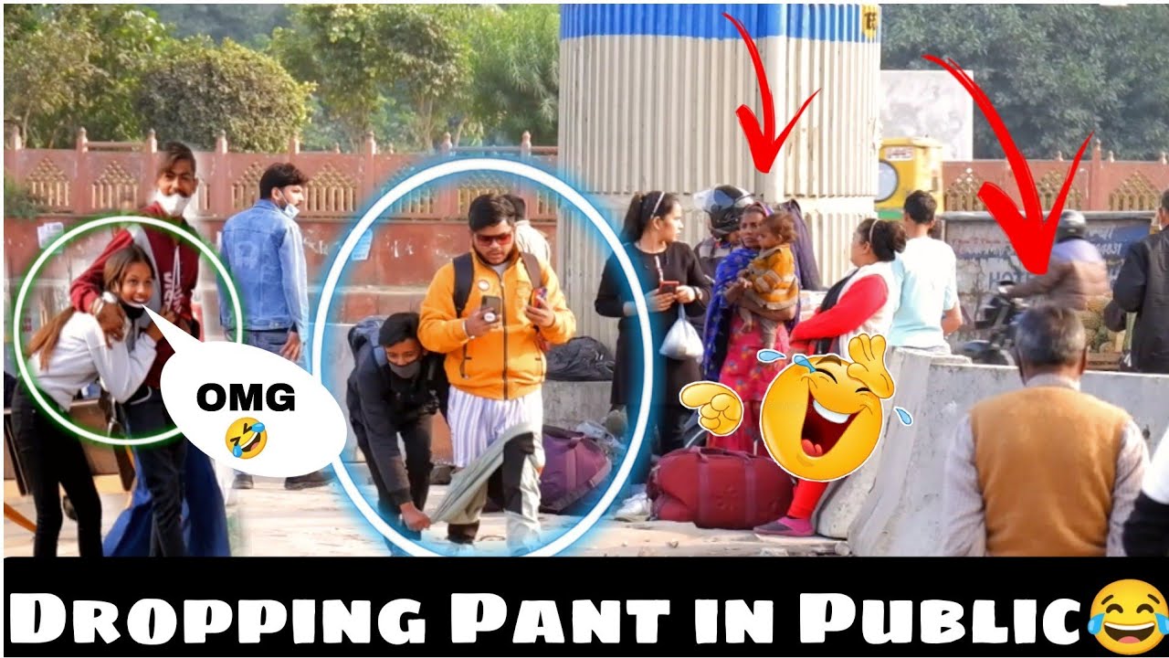 Dropping Pant in public🤣 {Epic Reactions [ Eshu S Prank - YouTube