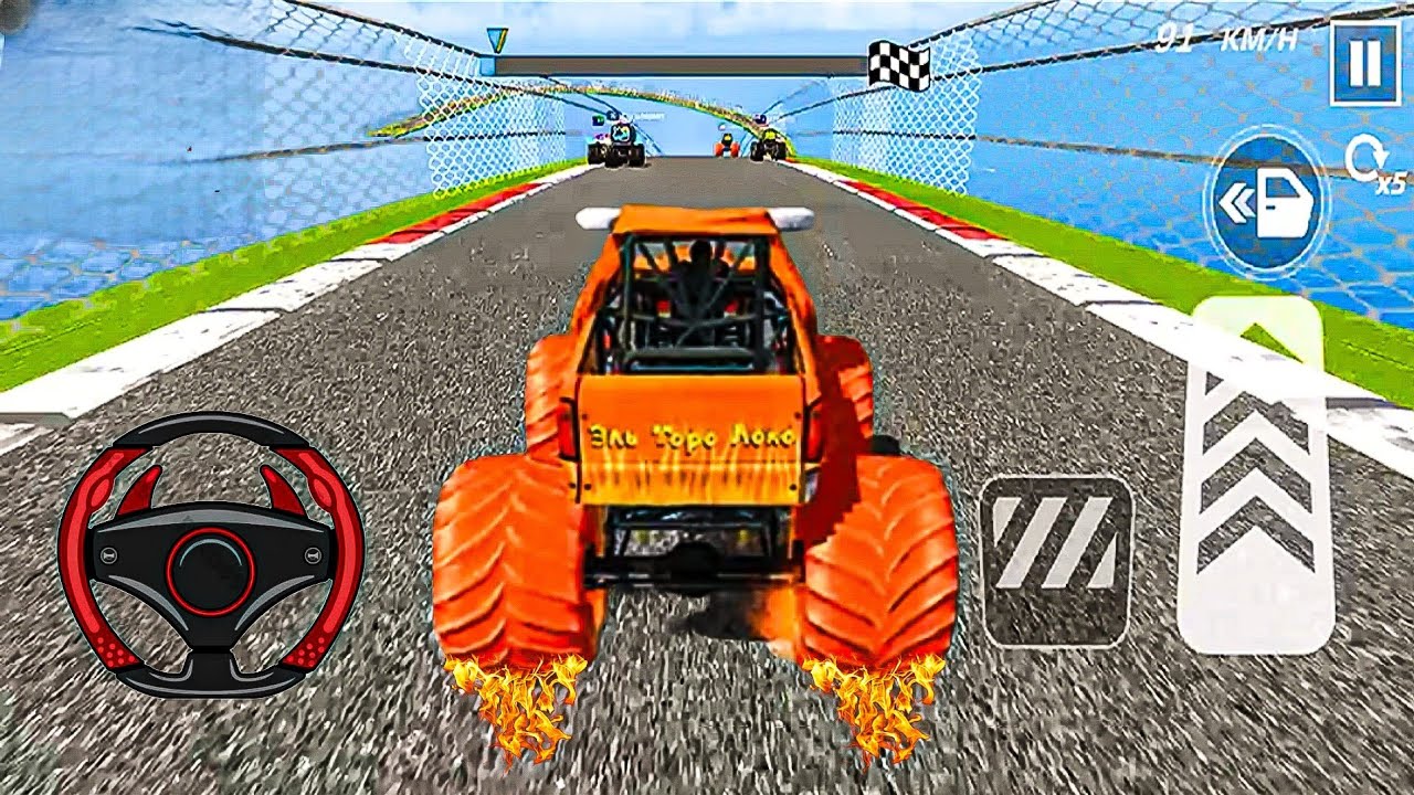 Monster truck stunt aura - Monster Truck Mega Ramp Extreme Racing ...