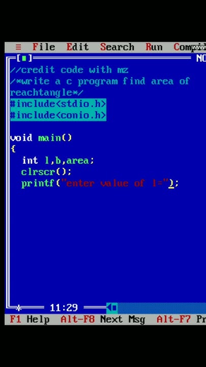 Write A C Program Find Area Of Rectangle Part 9 Shorts Coding Youtube