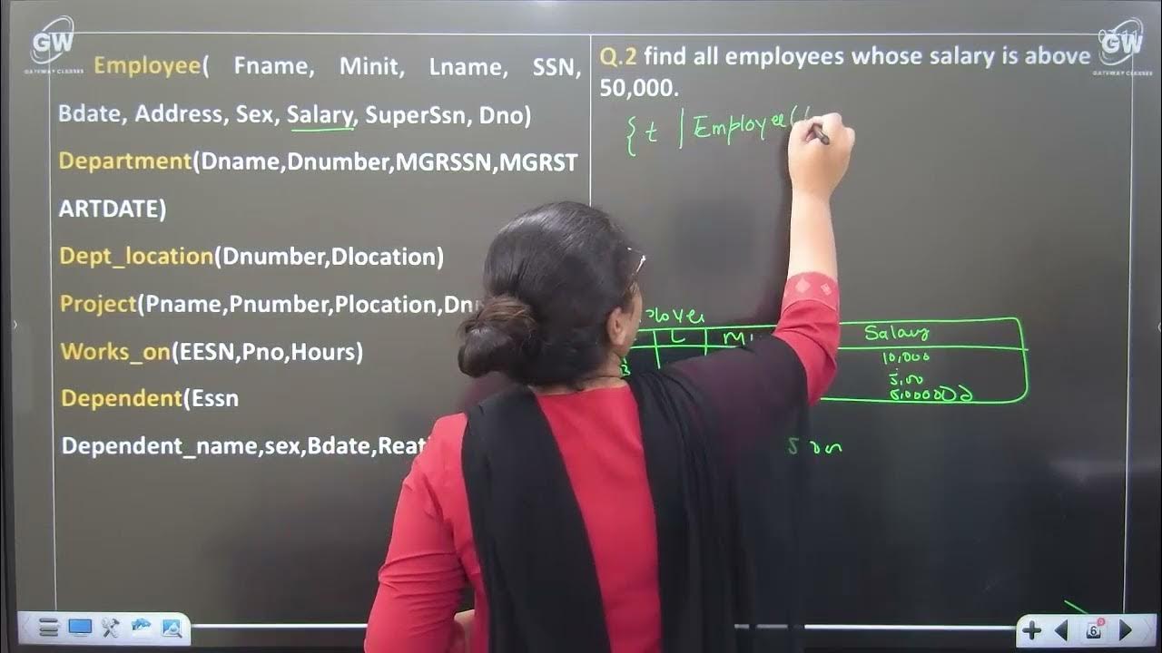 DBMS II ONE SHOT Revision I U-2 Part-7 II Relational Calculus II @Btecheasy lec7 - YouTube