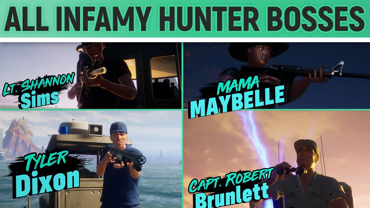 Maneater - All Infamy Hunter Boss Fights 🏆 Reached Infamy Level 10 ...