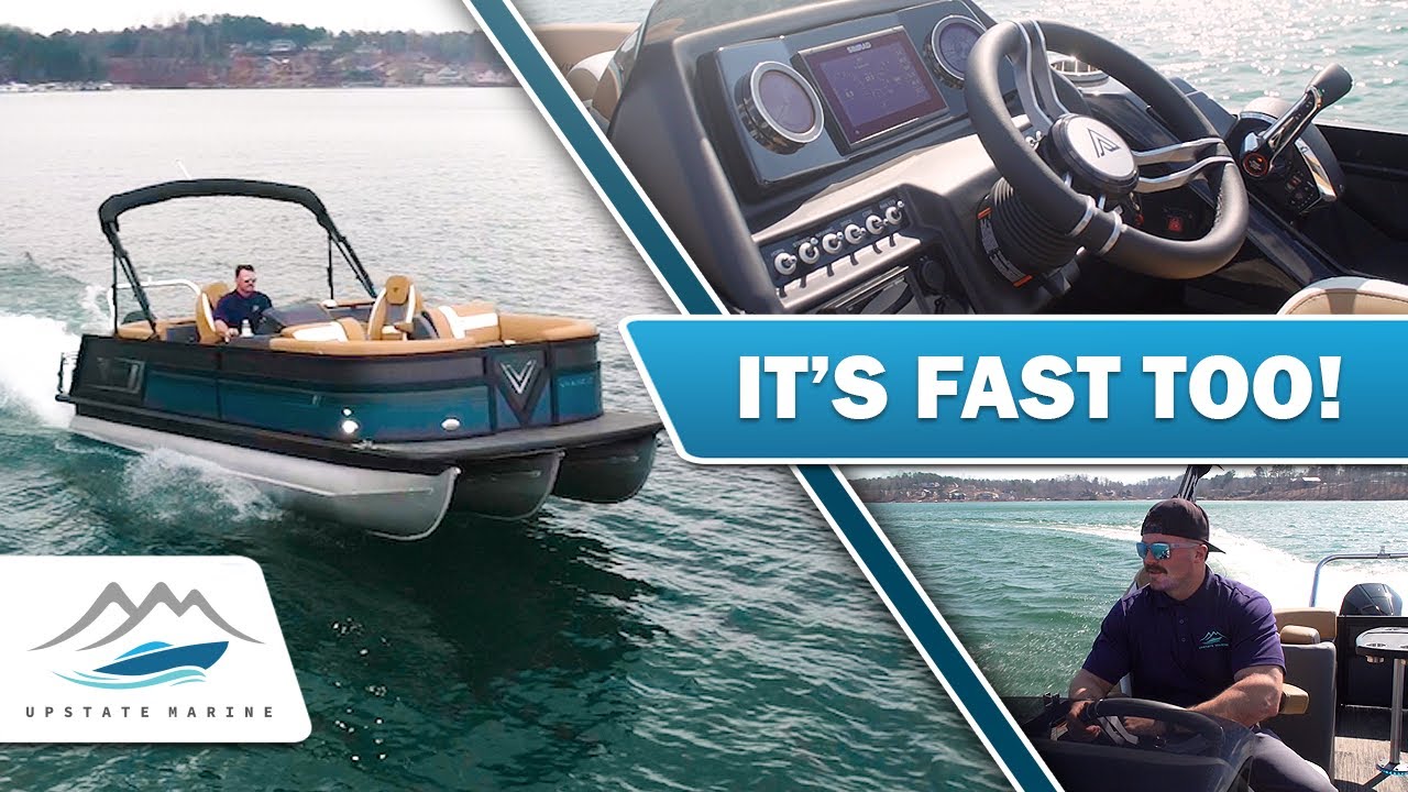 The Most LUXURIOUS Tri-Toon Boat (Viaggio Diamante) - YouTube