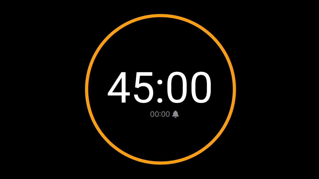 45 Minute Countdown Timer with Alarm / iPhone Timer Style - YouTube