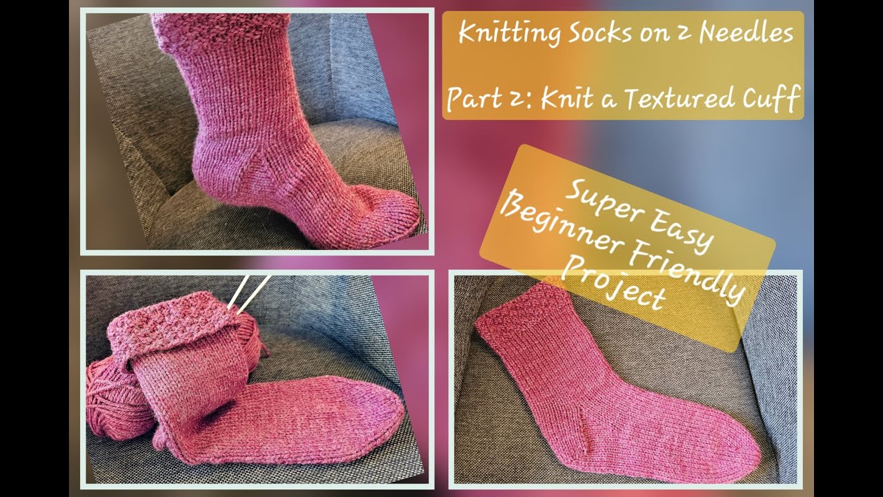 Free Two Needle Sock Knitting Patterns Viola Flat Knit Slipper Socks