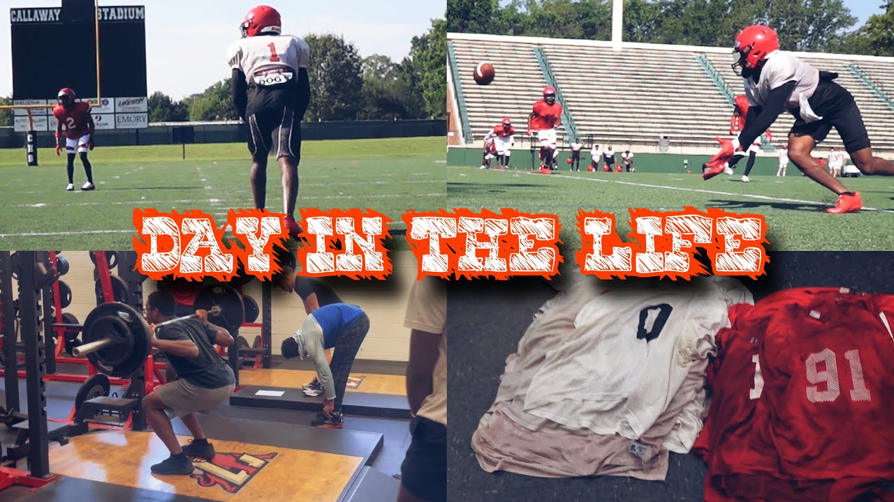 Day In The Life Of A D3 College Football Player | First Day Of Full ...