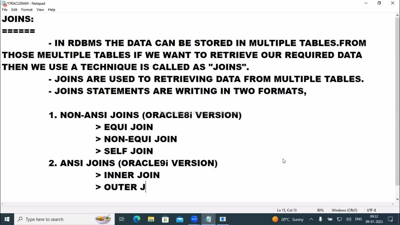 Day 22 ORACLE SQL PL SQL 9 00 AM IST by Mr Sudhakar L720P HD - YouTube