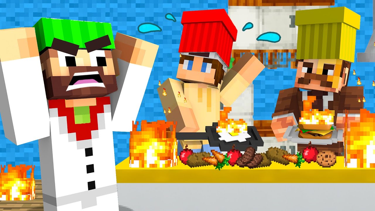 FOOD WAR Battle in Minecraft! - YouTube