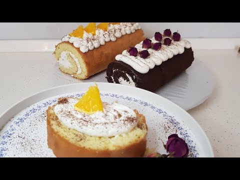 Pambıq kimi yumuşaq Rulet resepti#fruitcake#rollcake#meyvəli rulet#cakedecorating