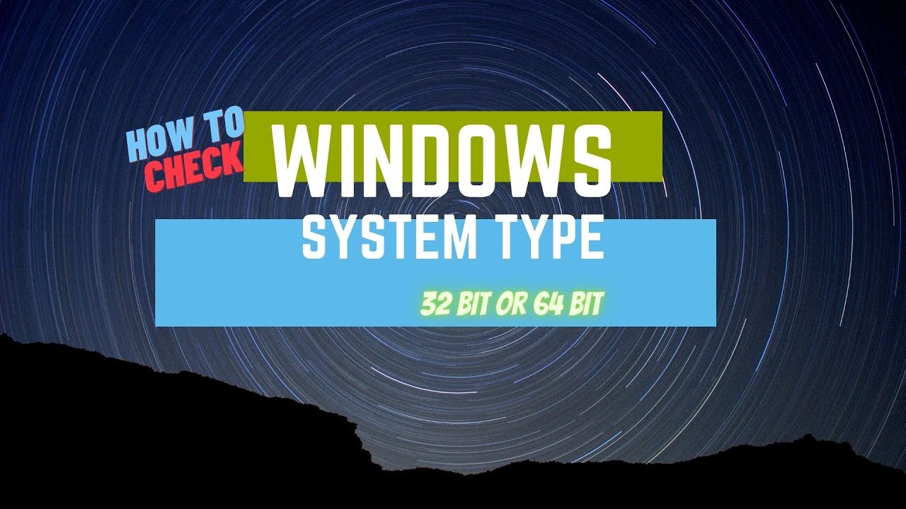 how to check your system type for windows version - YouTube