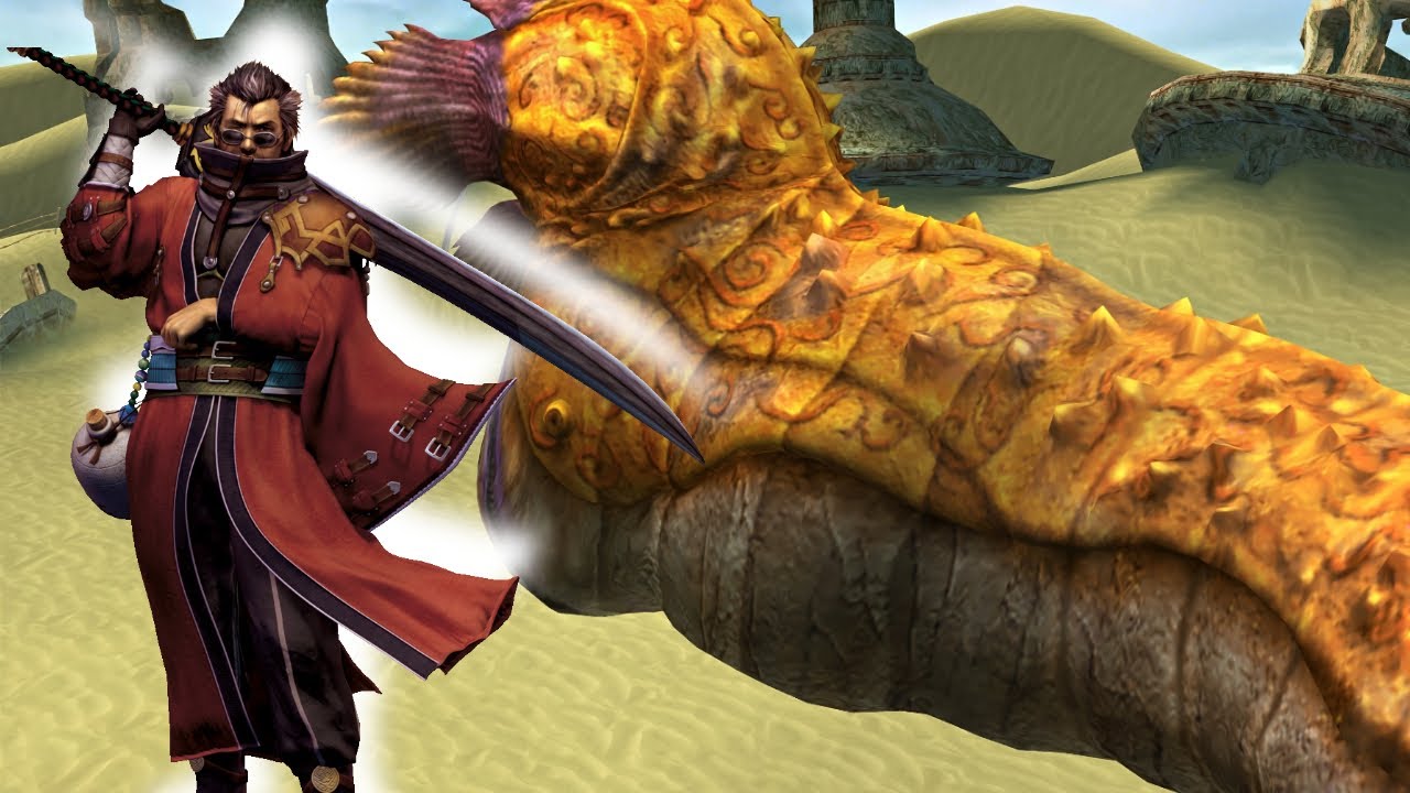 Using Auron's Shooting Star overdrive on the MASSIVE Sand Worm fiend ...