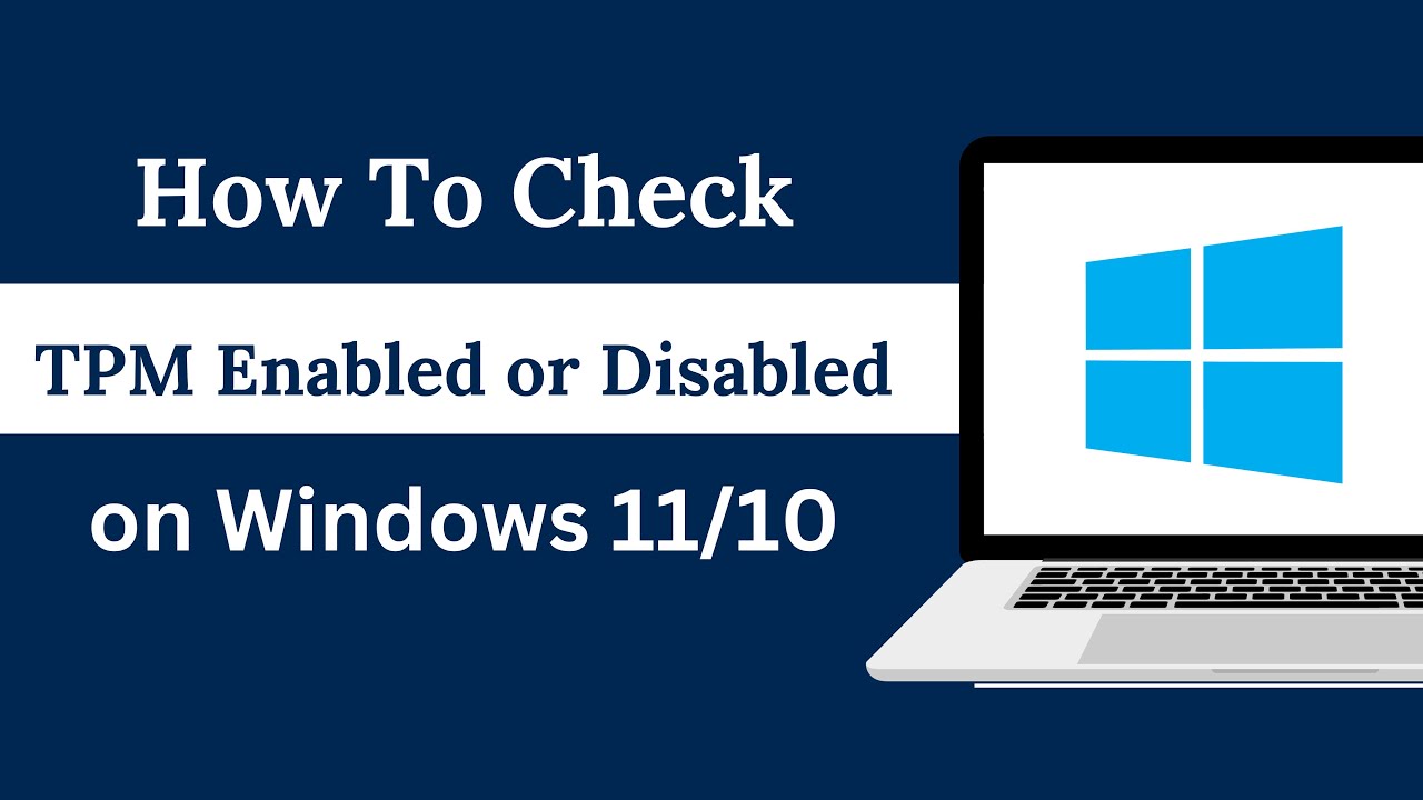 How To Check TPM Enabled or Disabled in Windows 11 10 PC or Laptop ...