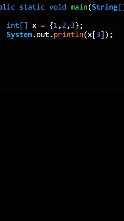 java.lang.ArrayIndexOutOfBoundsException: Array Index Out Of Range - YouTube