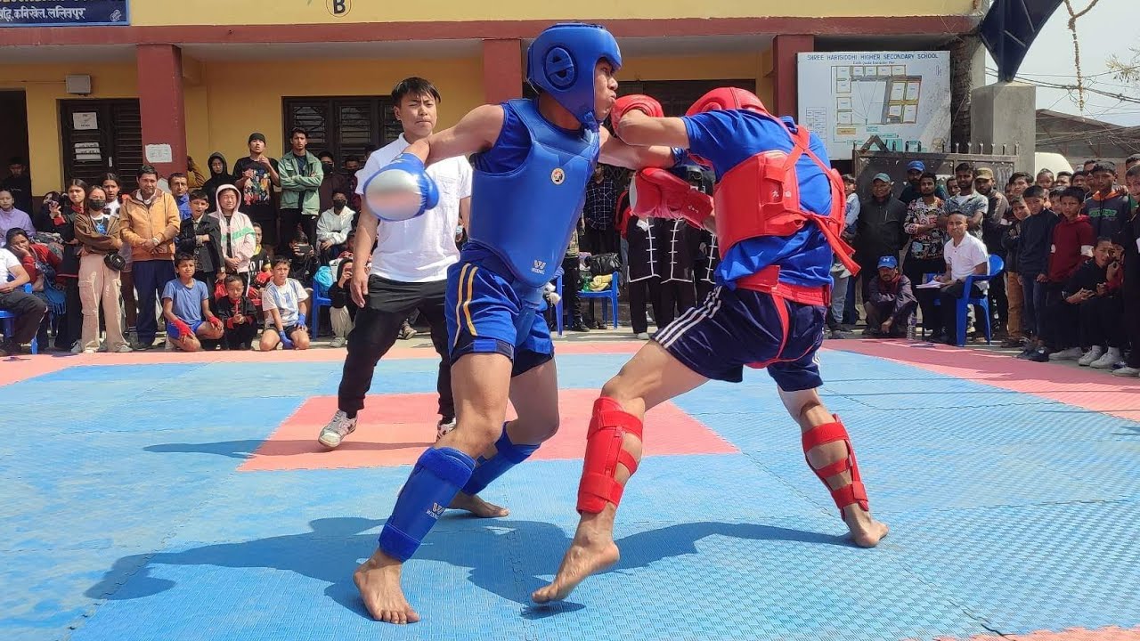 Alex syangtan'S Sanda fight 56 kg ,Blue Gloves - YouTube