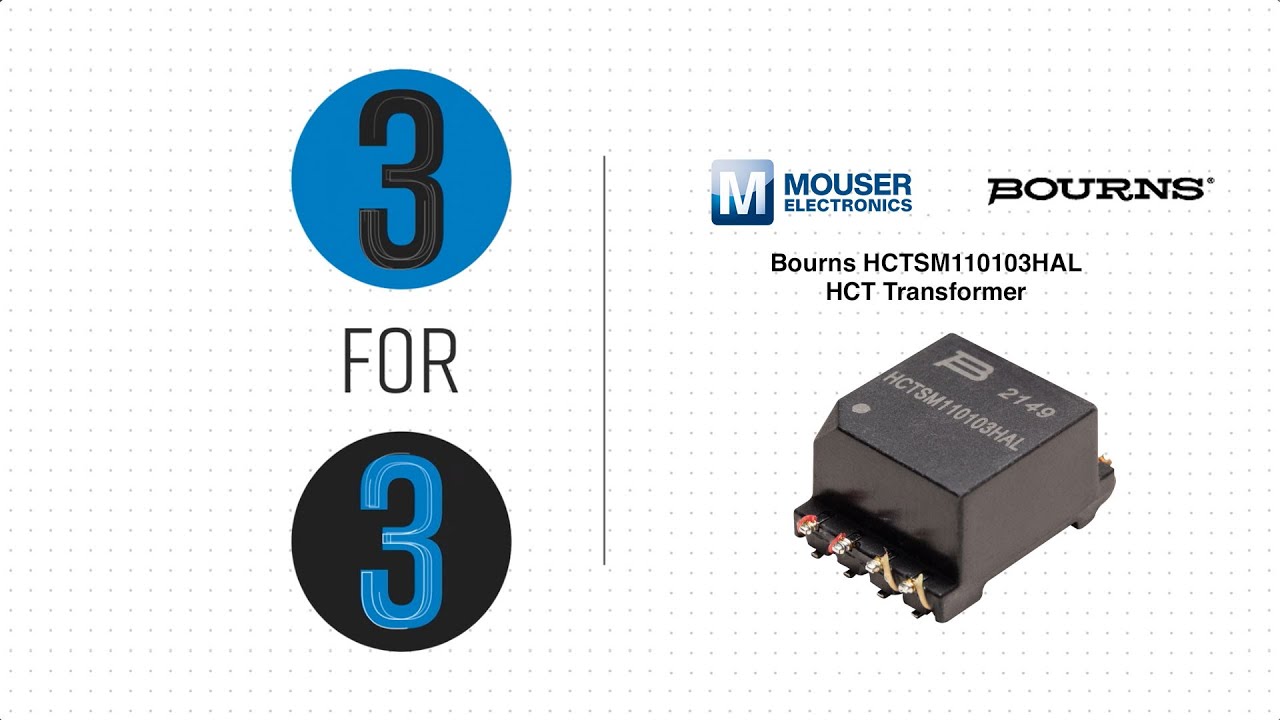 Bourns HCTSM110103HAL HCT Transformer: 3 for 3 | Mouser Electronics ...