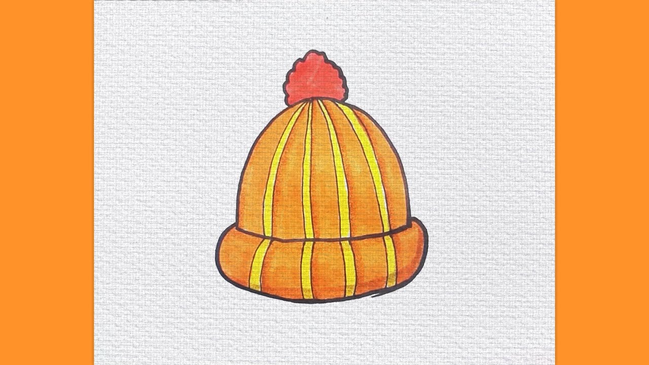 How to Draw a Winter Cap Step by Step | Easy Winter Cap Tutorial for ...