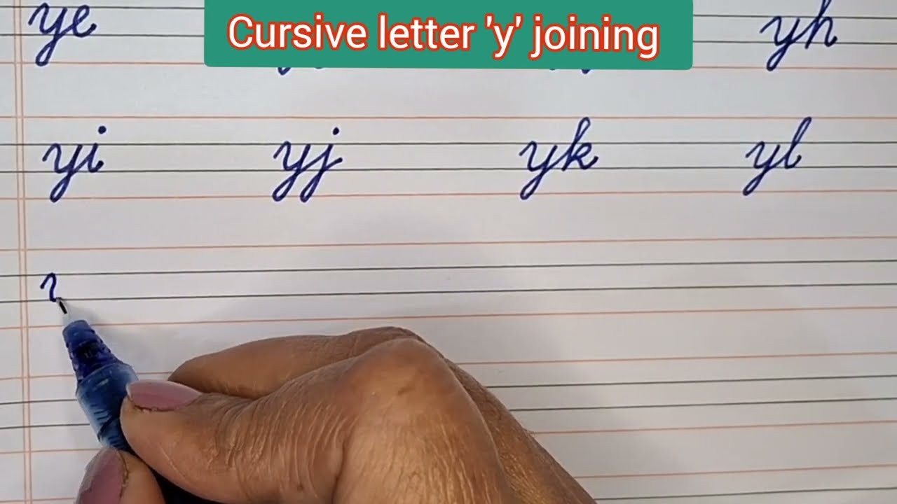 Cursive letter 'y' joining । calligraphy #writing #trending। how to ...