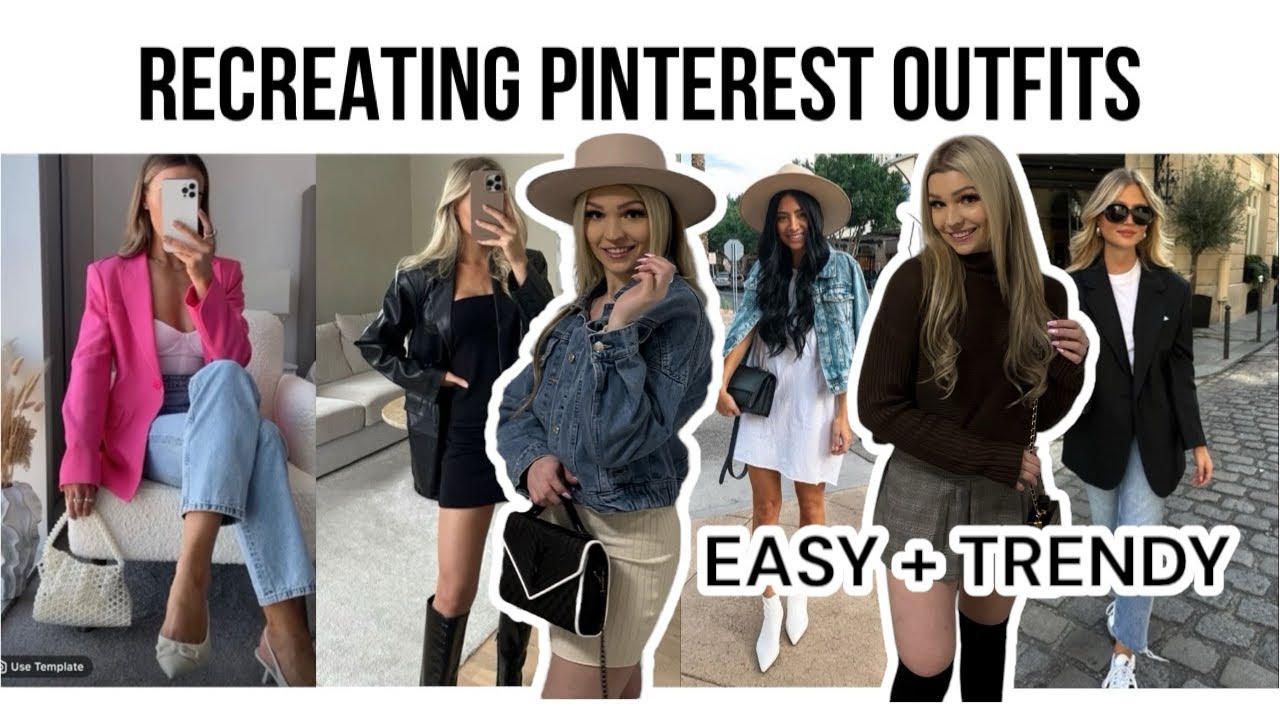 RECREATING Pinterest Outfits! Easy + Trendy - YouTube