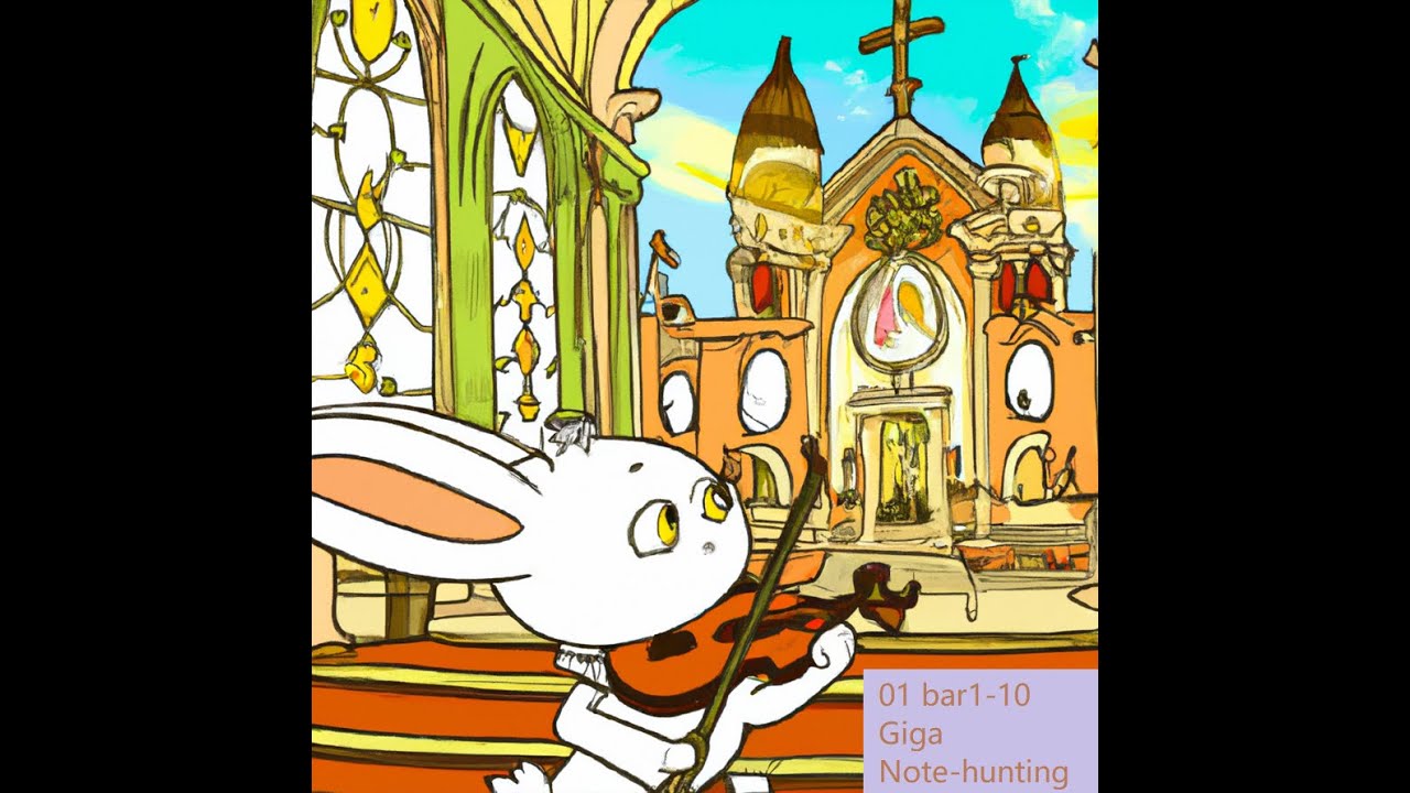 01 Bar1-10 Giga Note-hunting | J.S. Bach Partita for Solo Violin No.2 ...