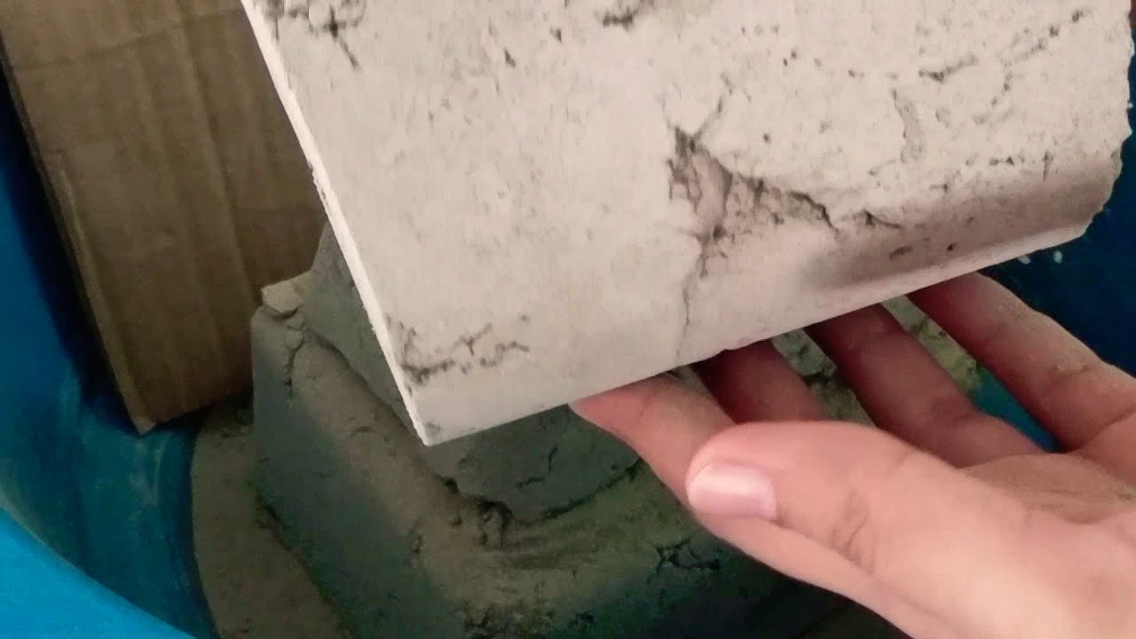 SandCement Crumbling on Cardboard..ASMR...Satisfying..Relaxing - YouTube