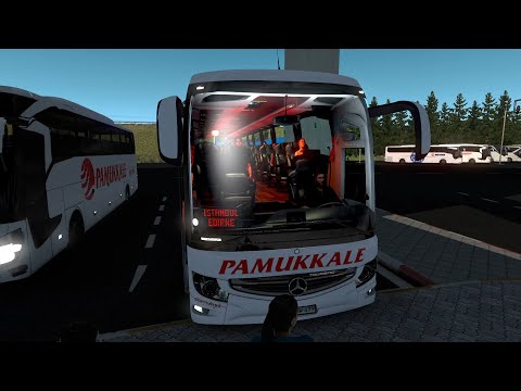 ETS 2 Otobüs Modu - Yolculu - Anonslu - Müzikli - Edirne Otogar İstanbul Otogar Yolcuğu - Mercedes