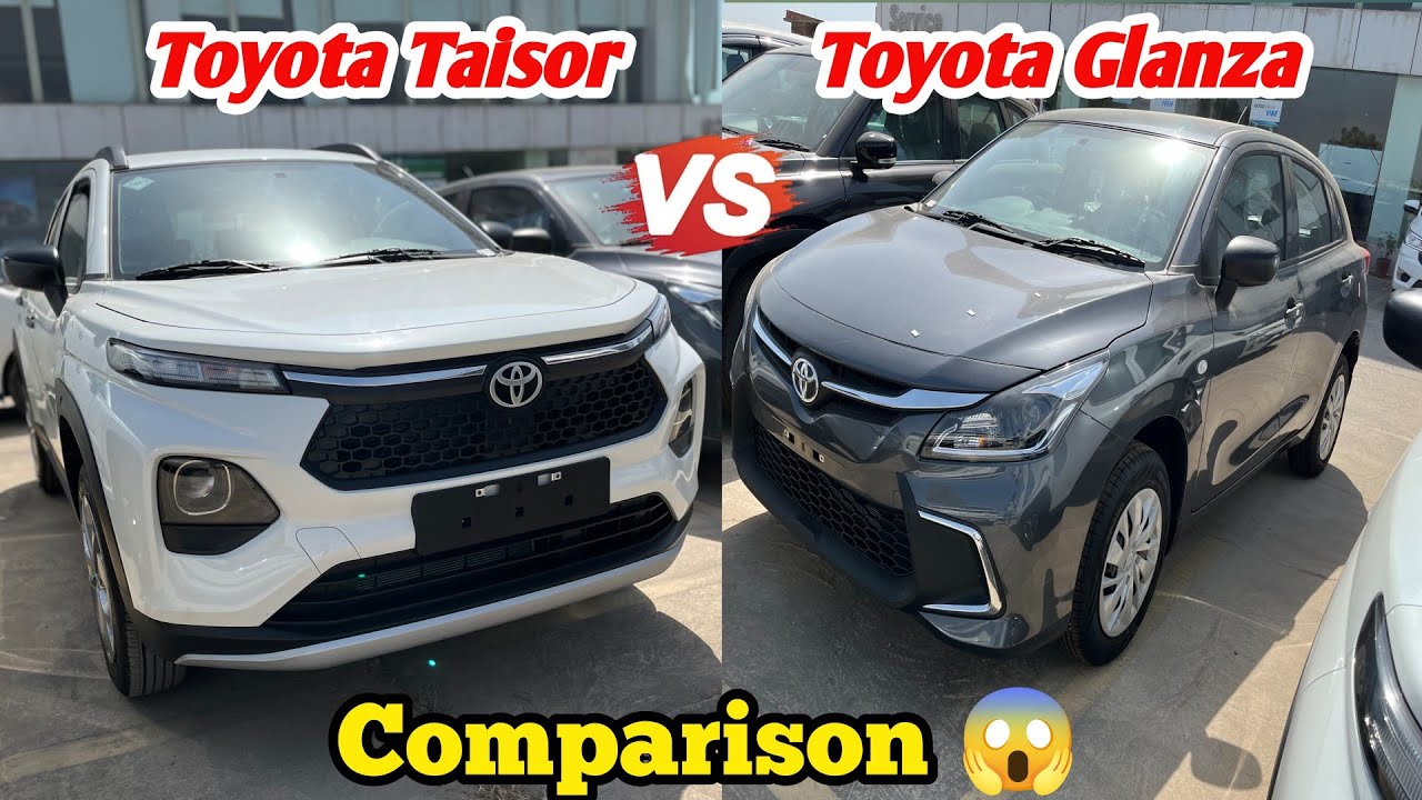 2025 Toyota Taisor vs Toyota Glanza Comparison 😱| Taisor E Base Model ...