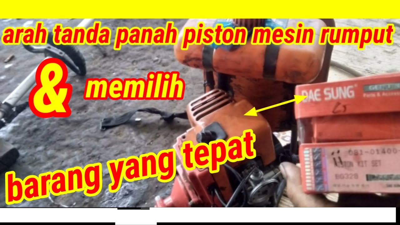 Tanda panah piston mesin rumput - YouTube