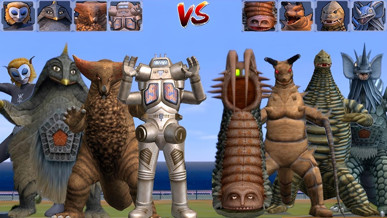 UFE3：Magma Starman/Bemenstein/Gomorrah/King Joe VS Two-tailed monster ...
