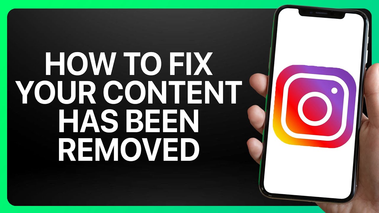 How To Fix Your Content Has Been removed On Instagram Tutorial - YouTube